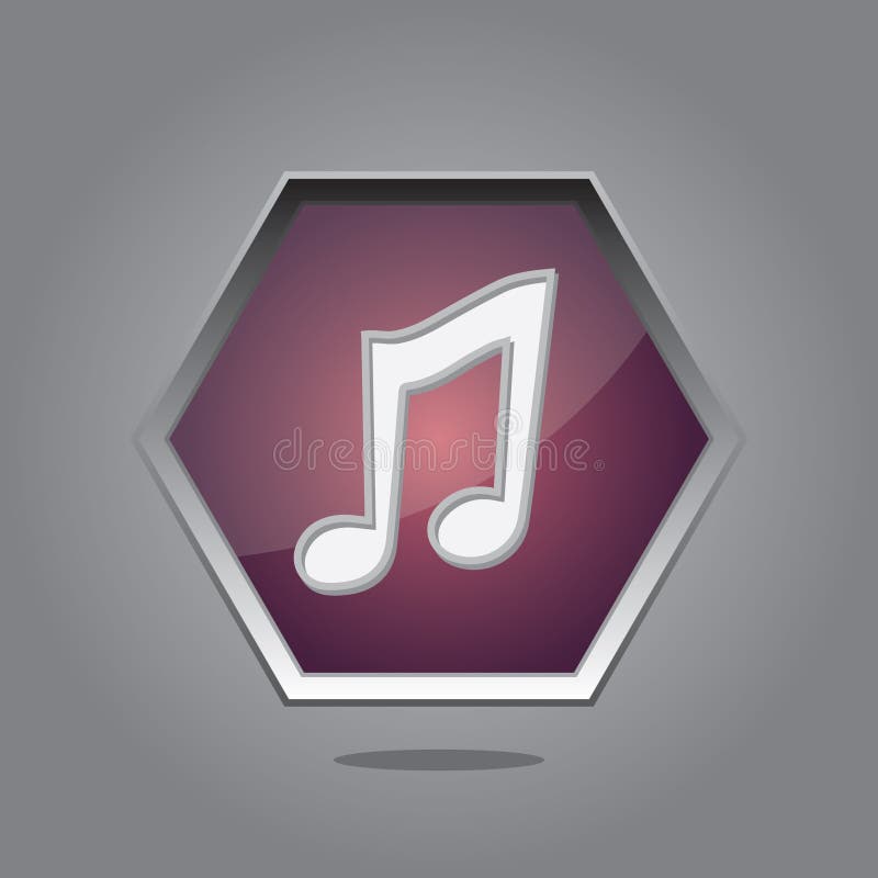 Music Button. Vector Illustration Decorative Design Stock Vector ...