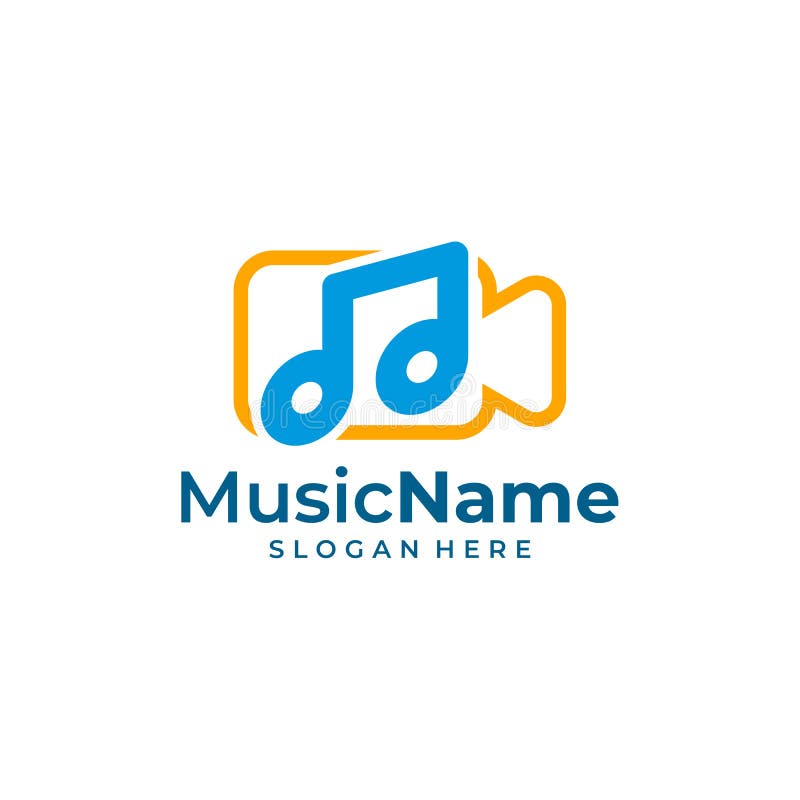 Music Camera Logo Vector Icon Illustration. Camera Music Logo Design ...