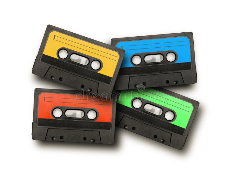 Music Cassettes in Different Colors Stock Photo - Image of player ...