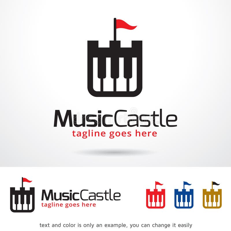 Music Castle Logo Template Design Vector Stock Vector - Illustration of ...