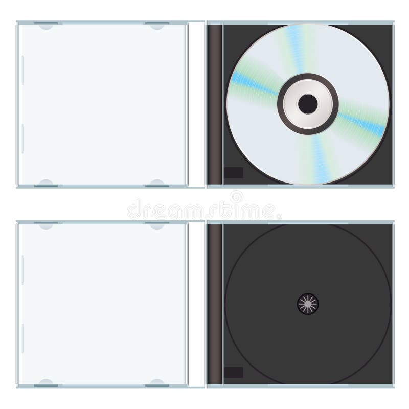 Blank cd case stock vector. Illustration of clear, blank - 14446913