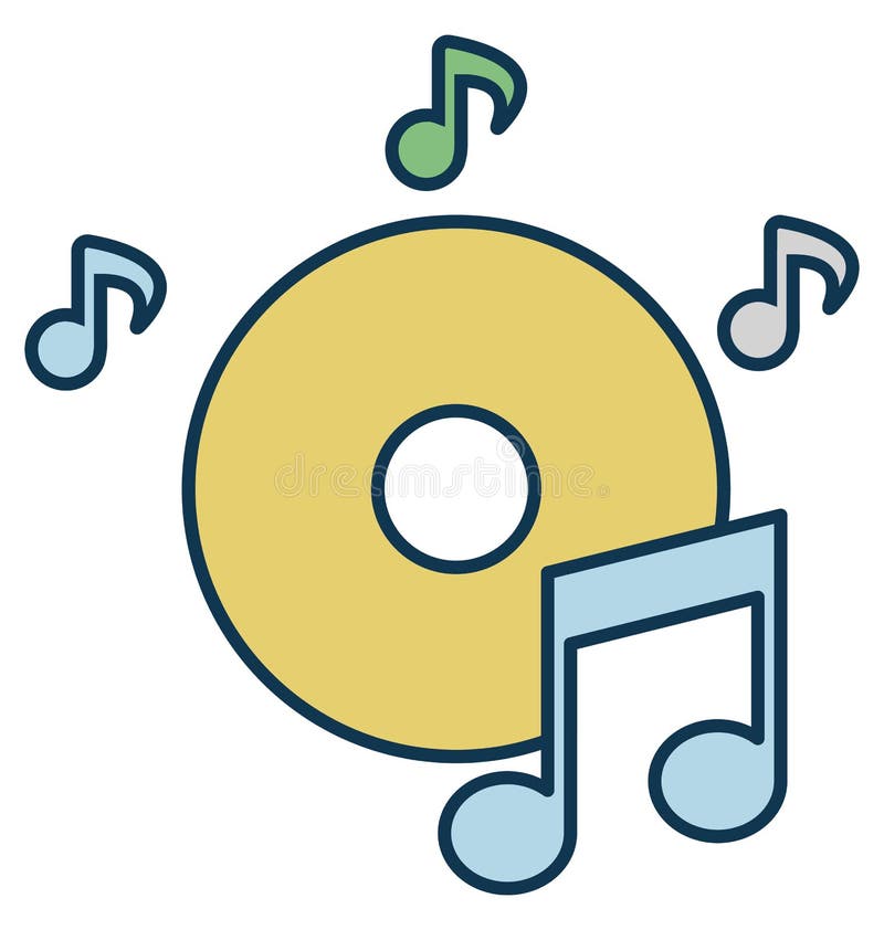 Music, Cd Isolated Vector Icon for Party and Celebration Stock Vector ...
