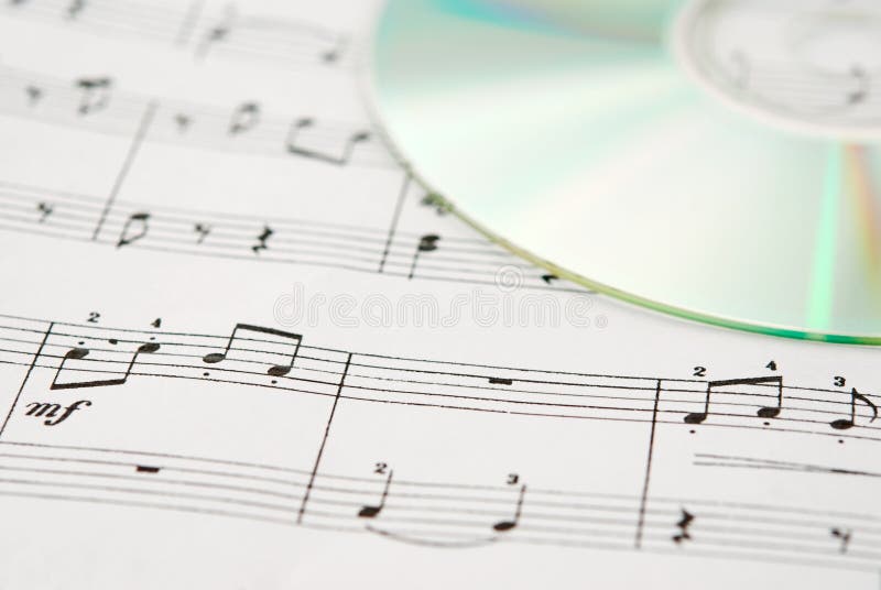 Music CD and music sheet stock image. Image of sheet - 22281341