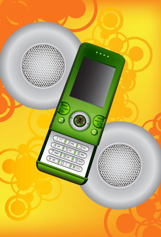 Music Cellphone stock illustration. Illustration of stereo - 36146139