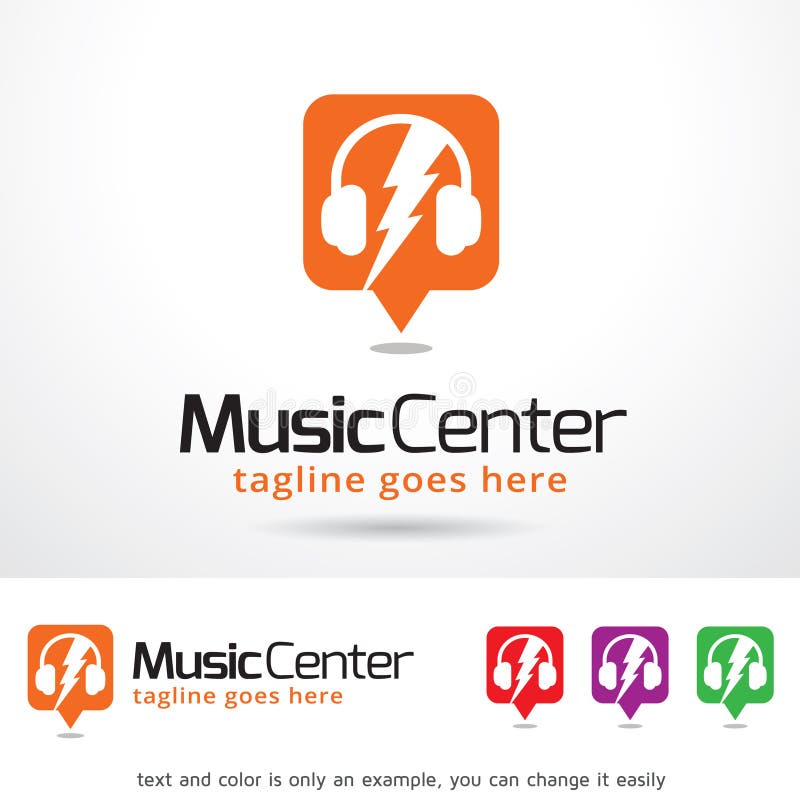 Music Center Logo Template Design Vector Design Stock Vector ...