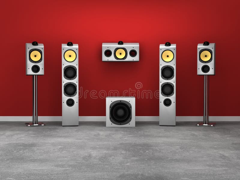 Music Center Icon in Flat Style on White Background. Household ...