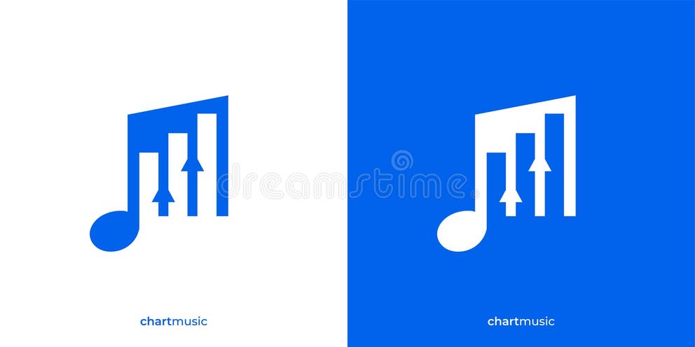 Creative Music Chart Logo. Musical Notation and Graph Chart Graphic ...