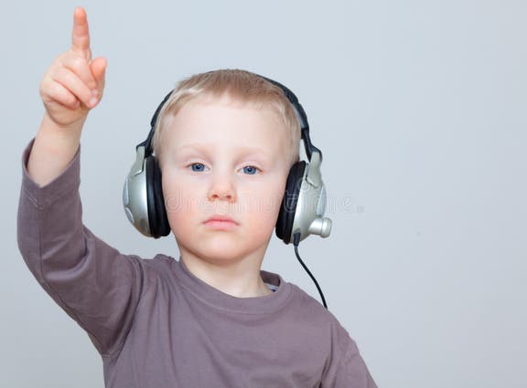 Music child stock image. Image of headphones, design - 13228225