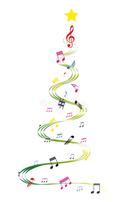 Christmas Tree Music Notes Stock Illustrations – 1,093 Christmas Tree ...