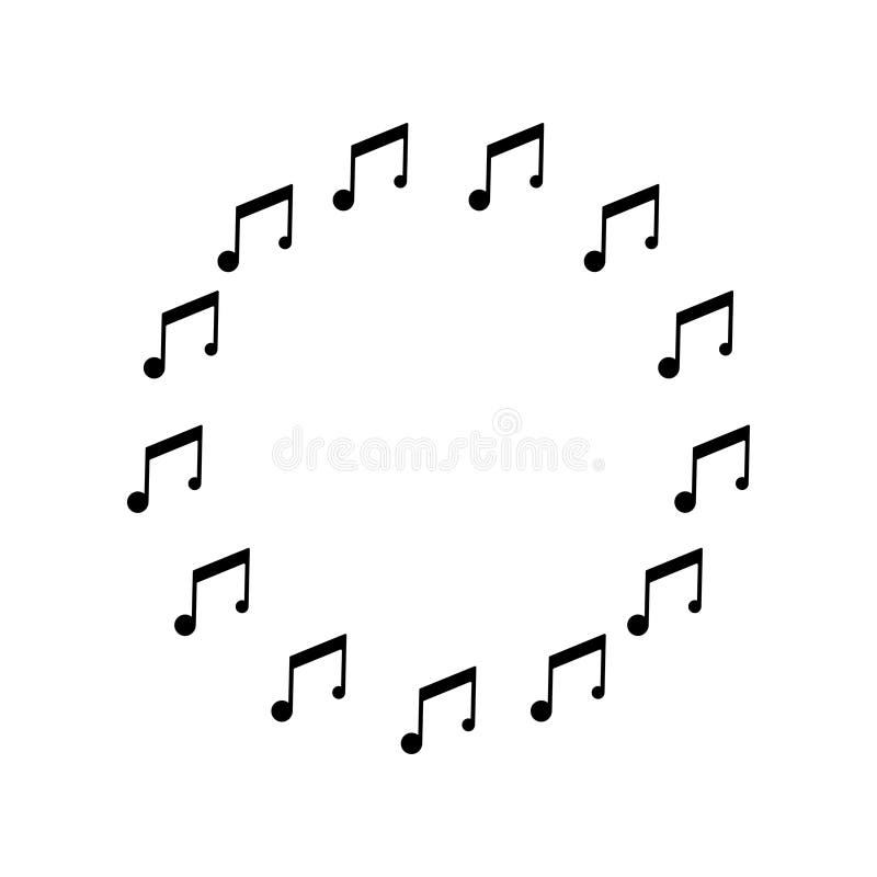 Music circle frame. stock vector. Illustration of sound - 337493443