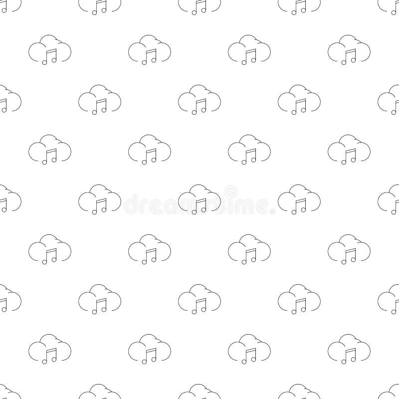 Music Cloud Background from Line Icon. Stock Vector - Illustration of ...