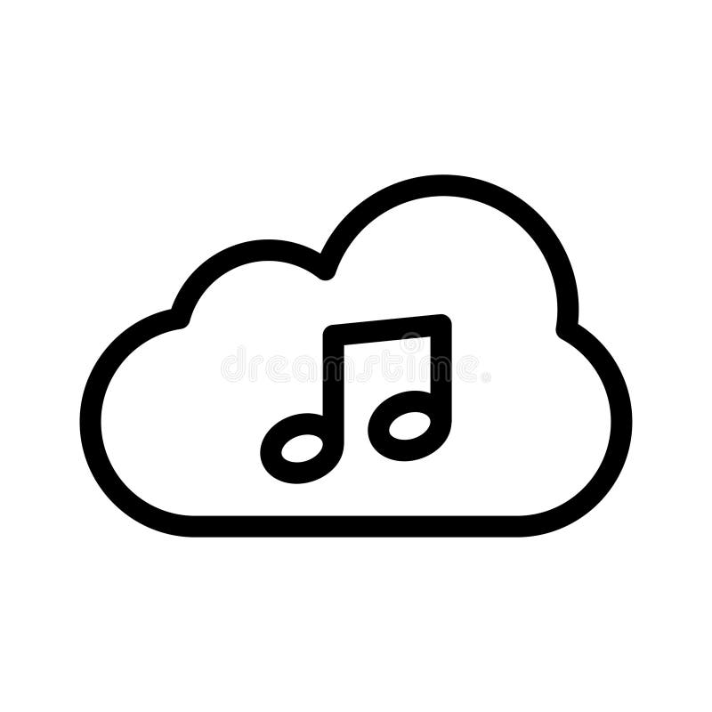 Music Cloud Icon Illustration Vector Graphic Stock Vector ...