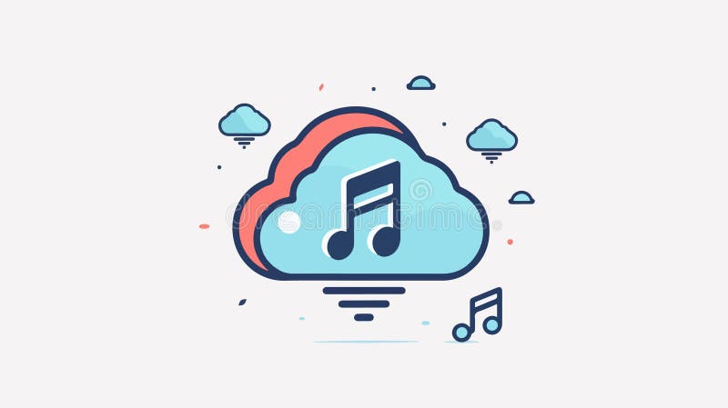 Music Cloud Icon Vector Illustration for Creative Designs and Projects ...