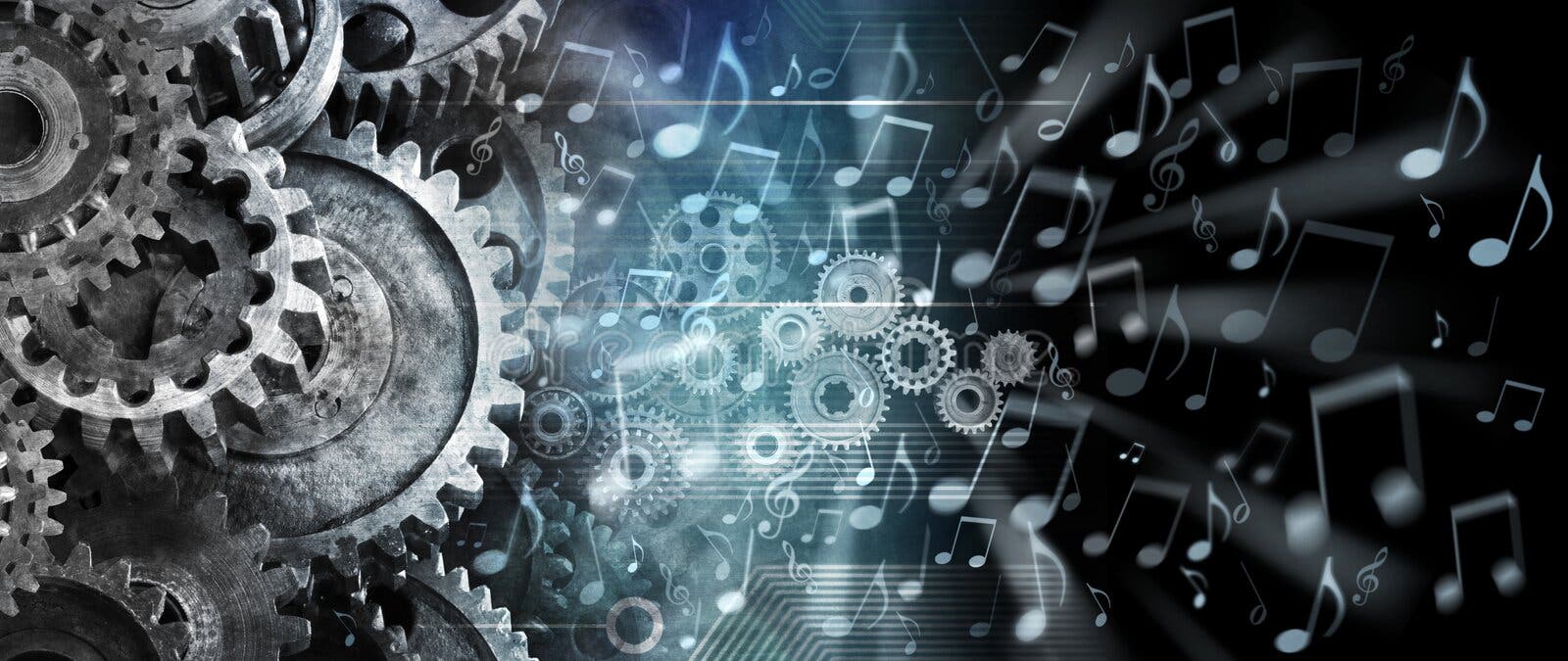 Technology Gears Cogs Banner Background Supply Stock Image - Image of ...