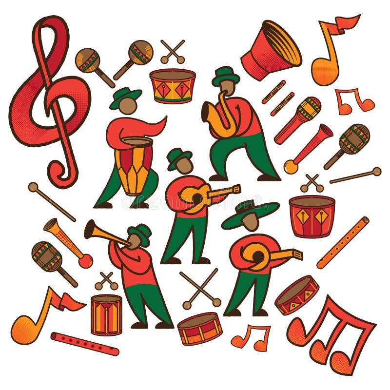 Music Collection. Vector Illustration Decorative Design Stock Vector ...