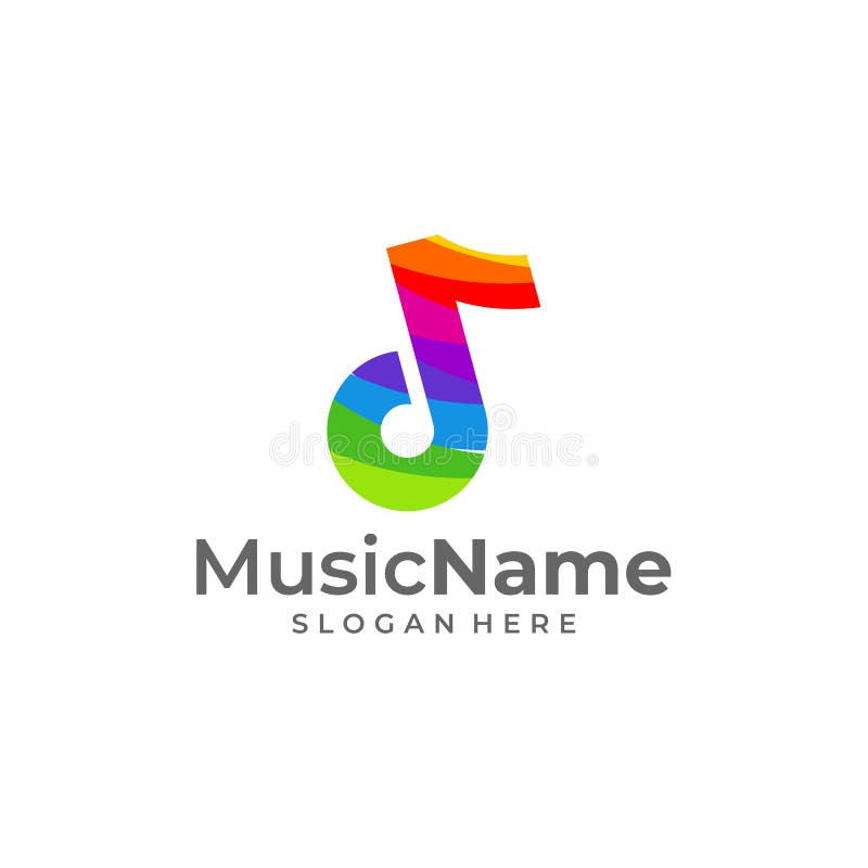 Music Color Logo Vector Icon Illustration. Colorful Music Logo Design ...