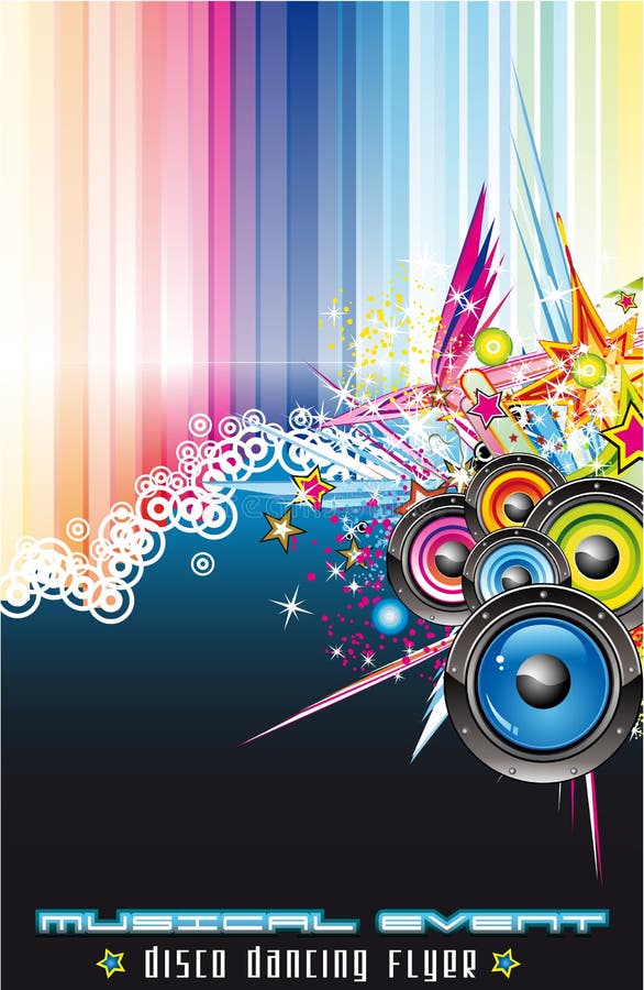 Music Colorful Background for Flyers Stock Vector - Illustration of ...