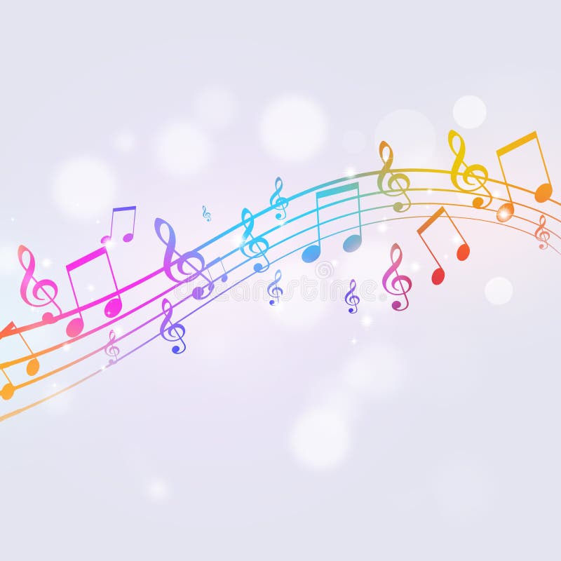 Bright Multicolor Music Notes Stock Illustrations – 141 Bright ...