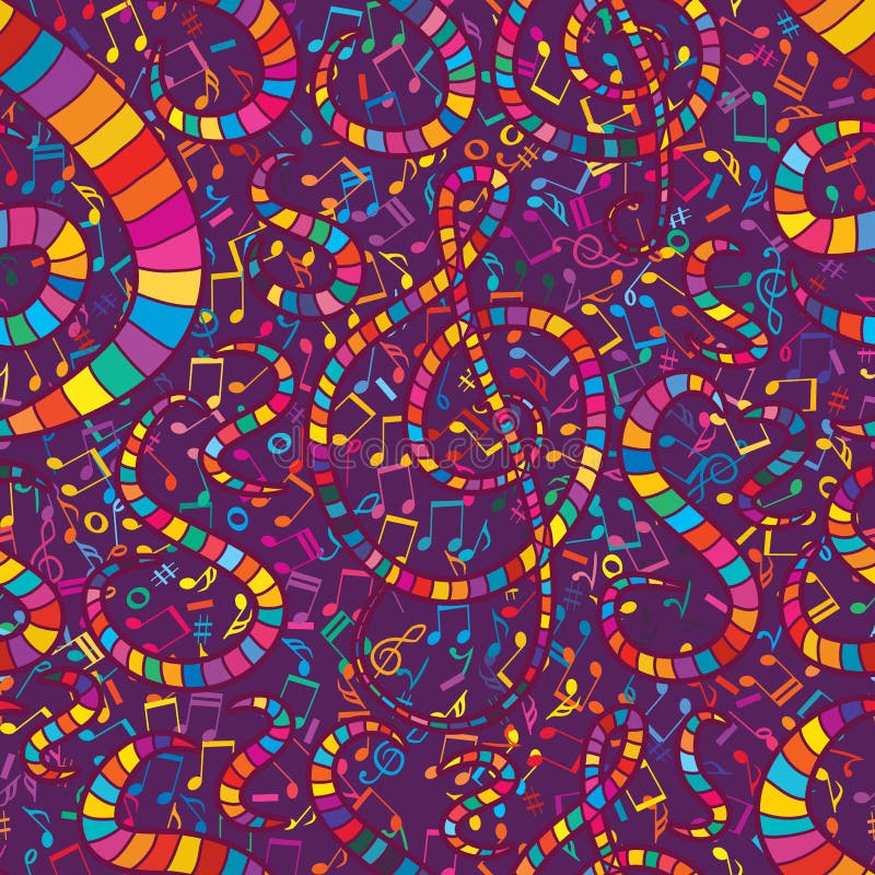 Music Note Cute Seamless Pattern Stock Illustrations – 870 Music Note ...