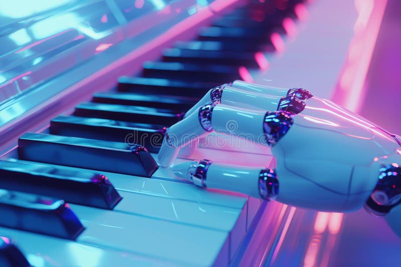 The Music Composer is a Robot or a Machine that Plays the Piano with ...