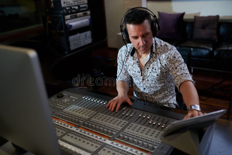 Music composer stock image. Image of musician, earphones - 77640945