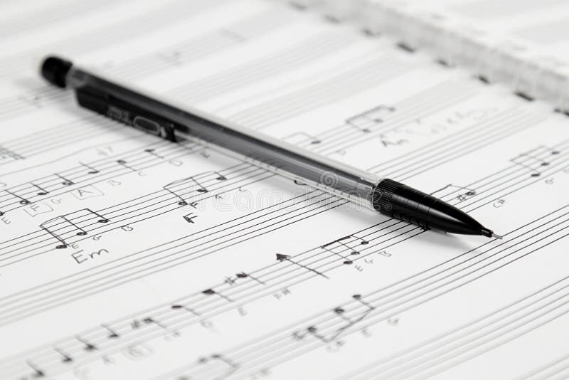 Music Composition by Hand stock photo. Image of notation - 12333254