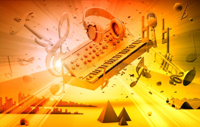 Music stock illustration. Illustration of blue, beauty - 7507146