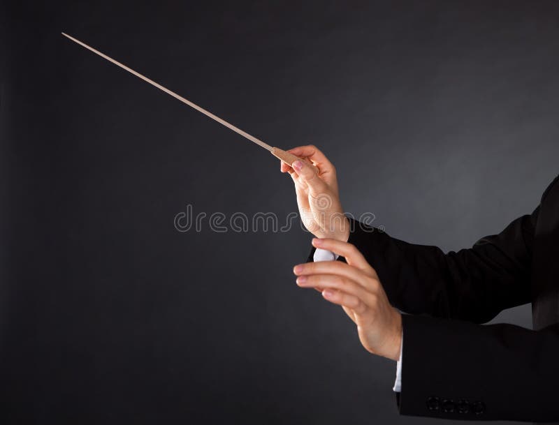 Conductor with baton stock image. Image of conduct, hand - 18902015