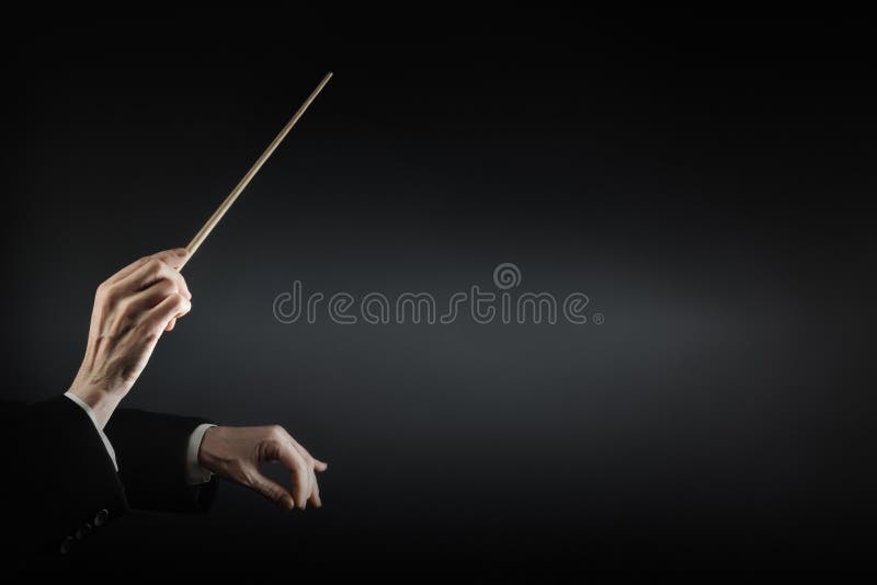 Music Conductor Hands Orchestra Stock Photo - Image of orchestra, hands ...