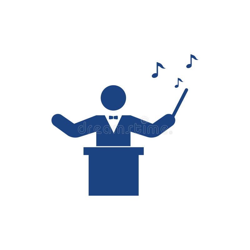 Music conductor icon stock vector. Illustration of classical - 323088980