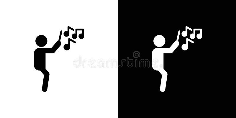 Music Conductor Icon Linear Logo Isolated Stock Vector - Illustration ...