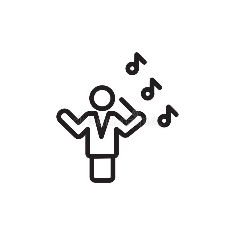 Music Conductor Icon Outline Vector for Web Ui Stock Vector ...
