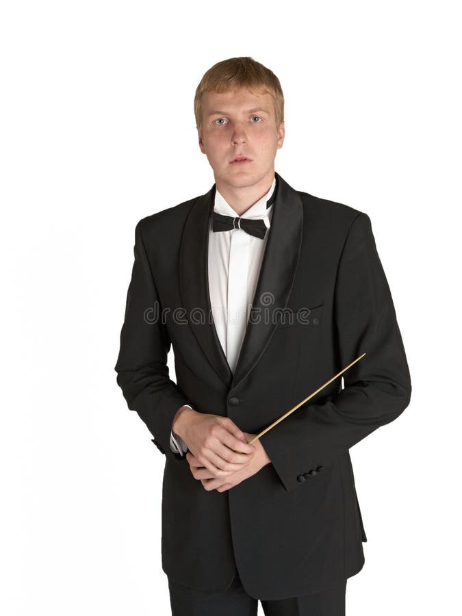 Music conductor with score stock photo. Image of tuxedo - 21388786