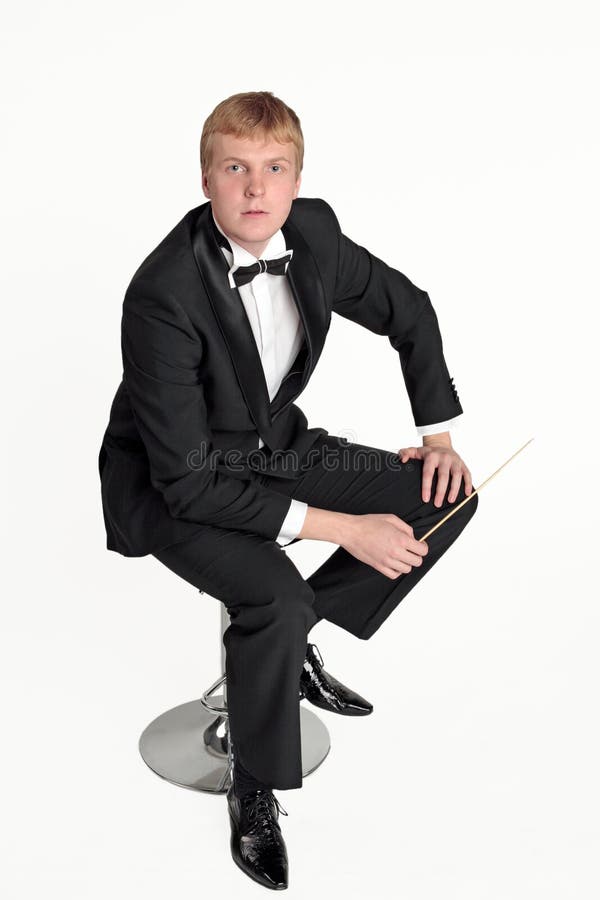 Music conductor with score stock photo. Image of tuxedo - 21388786