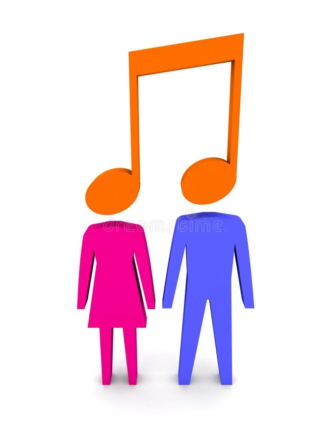 Music connecting people. stock illustration. Illustration of expression ...