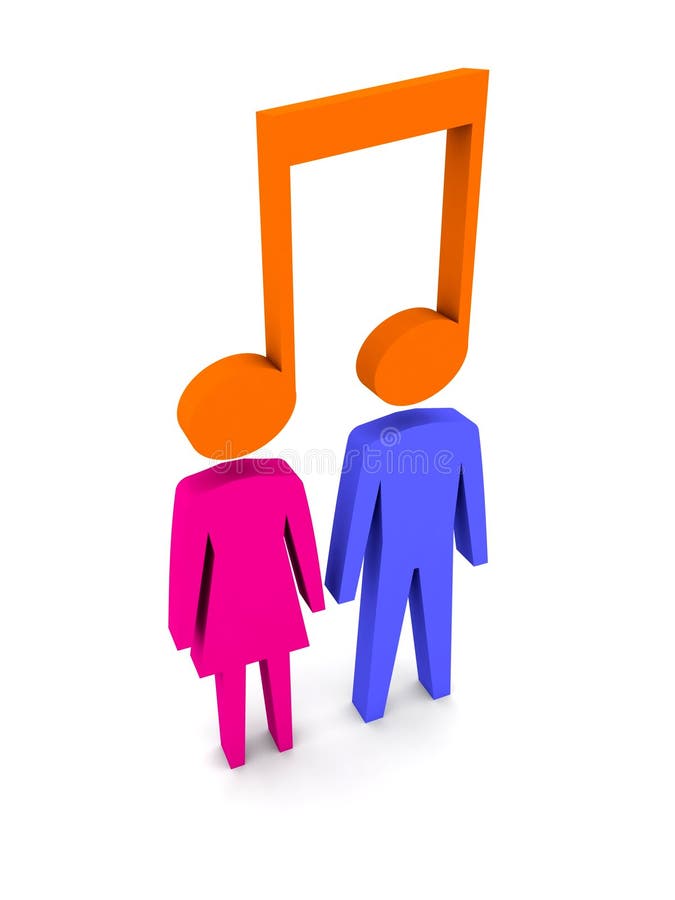 Music connecting people. stock illustration. Illustration of abstract ...