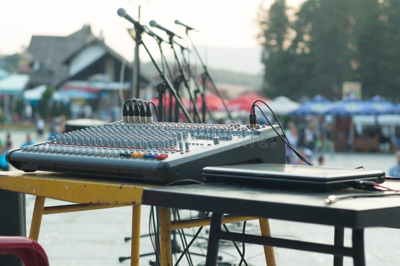 Music console stock image. Image of live, event, summer - 47998909