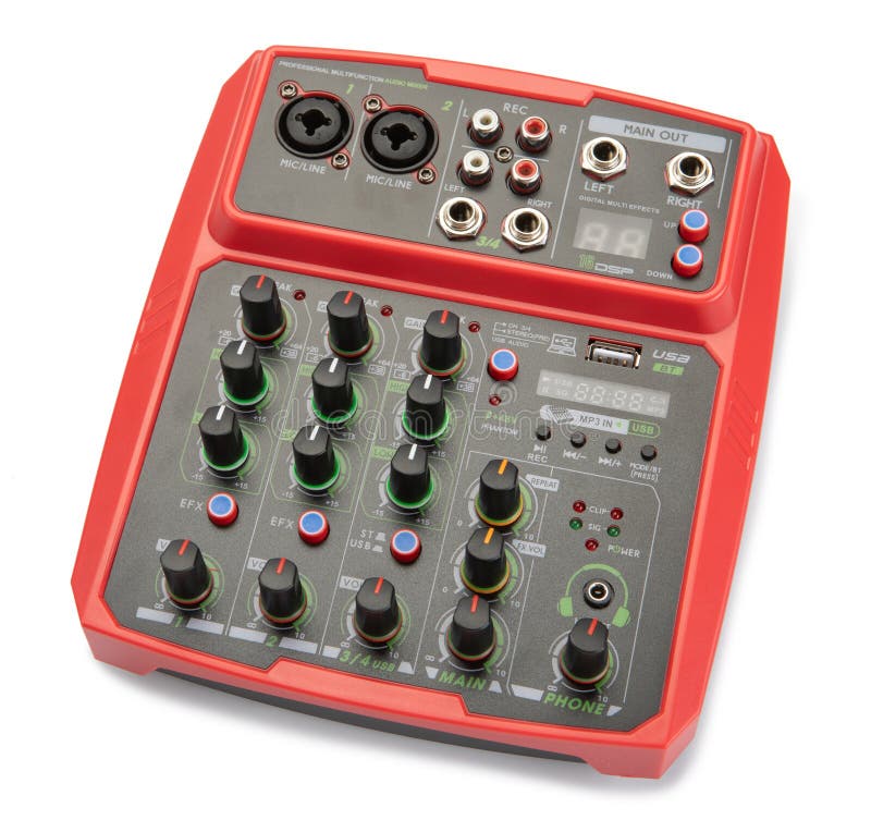 Music Console. Remote Control for Sound and Effects Isolated on a White ...