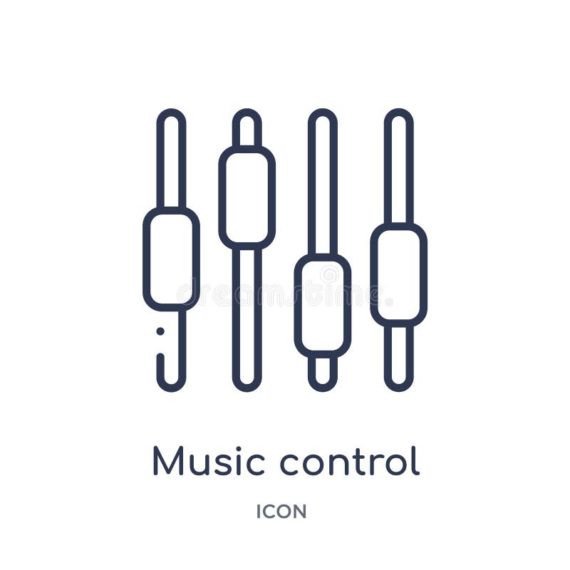 Music Control Settings Button Icon in Trendy Design Style. Music ...