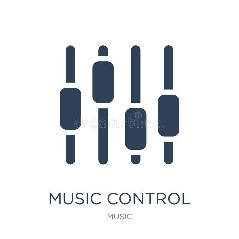 Music Control Settings Button Icon in Trendy Design Style. Music ...
