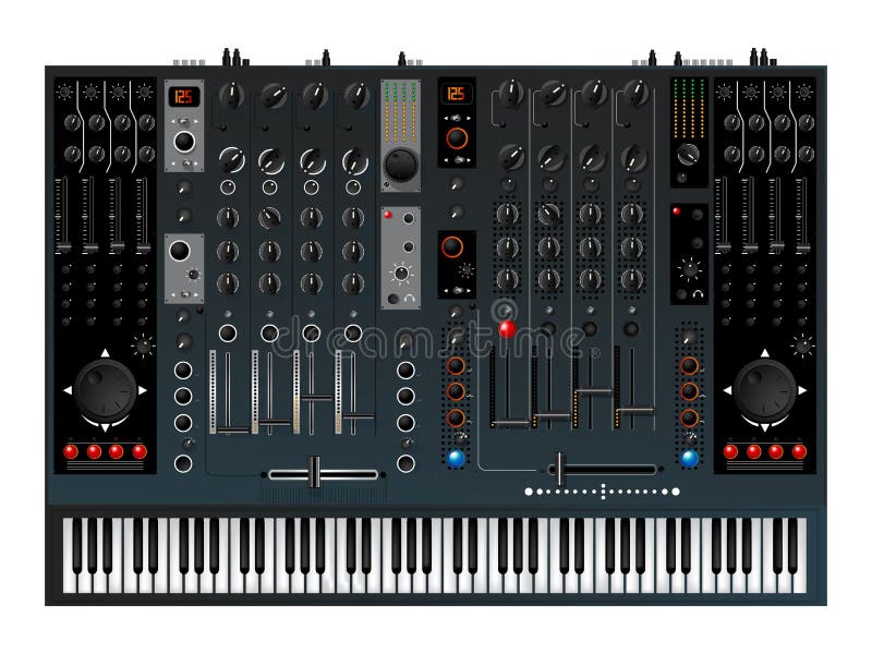 Pro Music Synthesizer/ Interface Stock Vector - Illustration of mixer ...