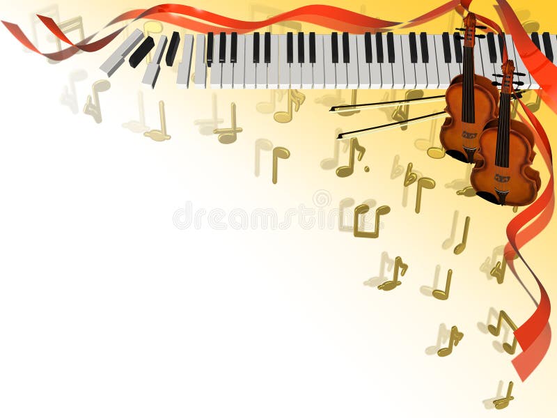 Music corner frame stock illustration. Illustration of ribbon - 5216979