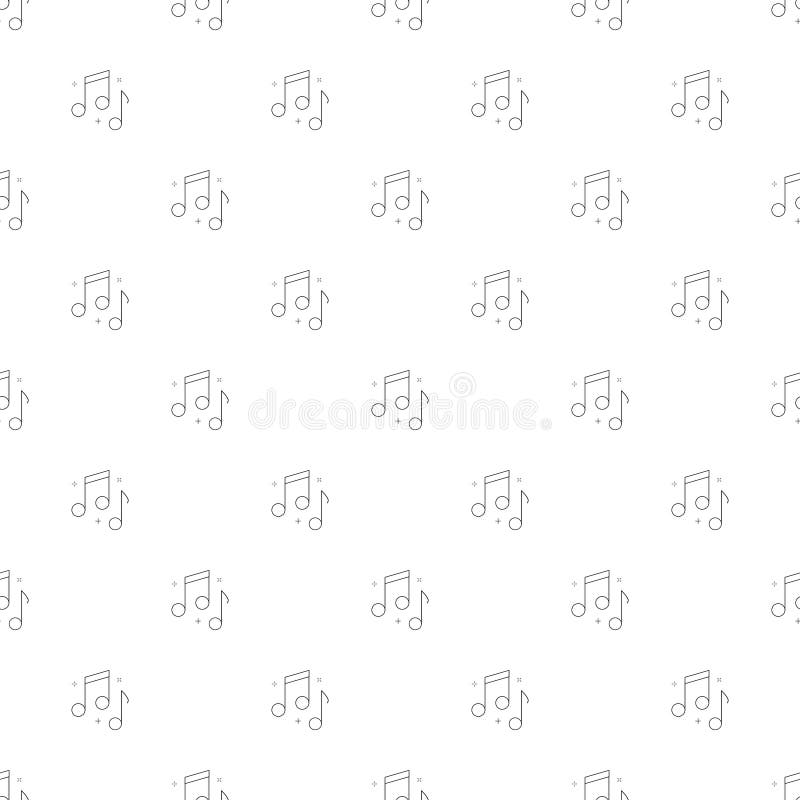 Music Background from Line Icon. Linear Vector Pattern Stock Vector ...