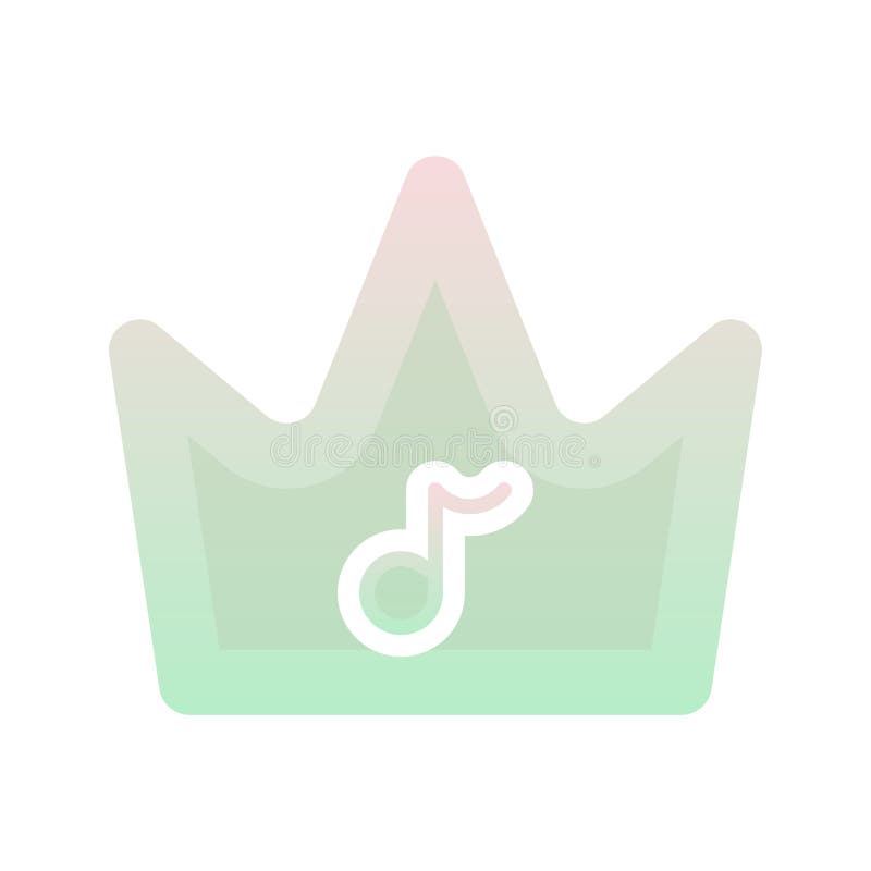 Music Crown Logo Gradient Design Template Icon Stock Vector ...
