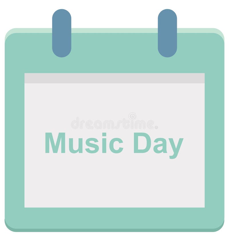 Music Day, Music Day Calendar Special Event Day Vector Icon that Can Be ...