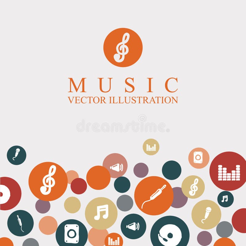 Music design stock vector. Illustration of poster, melody - 44860102
