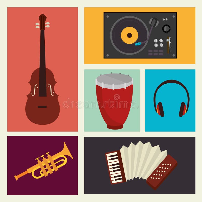 Music design. stock vector. Illustration of accordion - 60440513