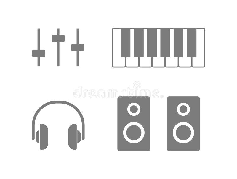 Music device icon stock vector. Illustration of pictogram - 200788111