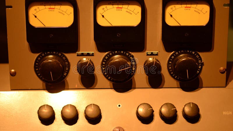 Music Dials with Knobs Electronics Stock Image - Image of linepattern ...