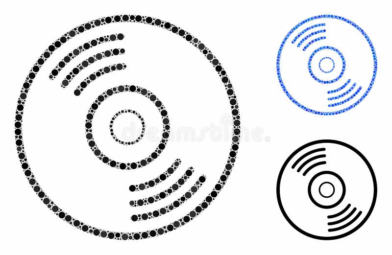 Music Disk Composition Icon of Circles Stock Illustration ...